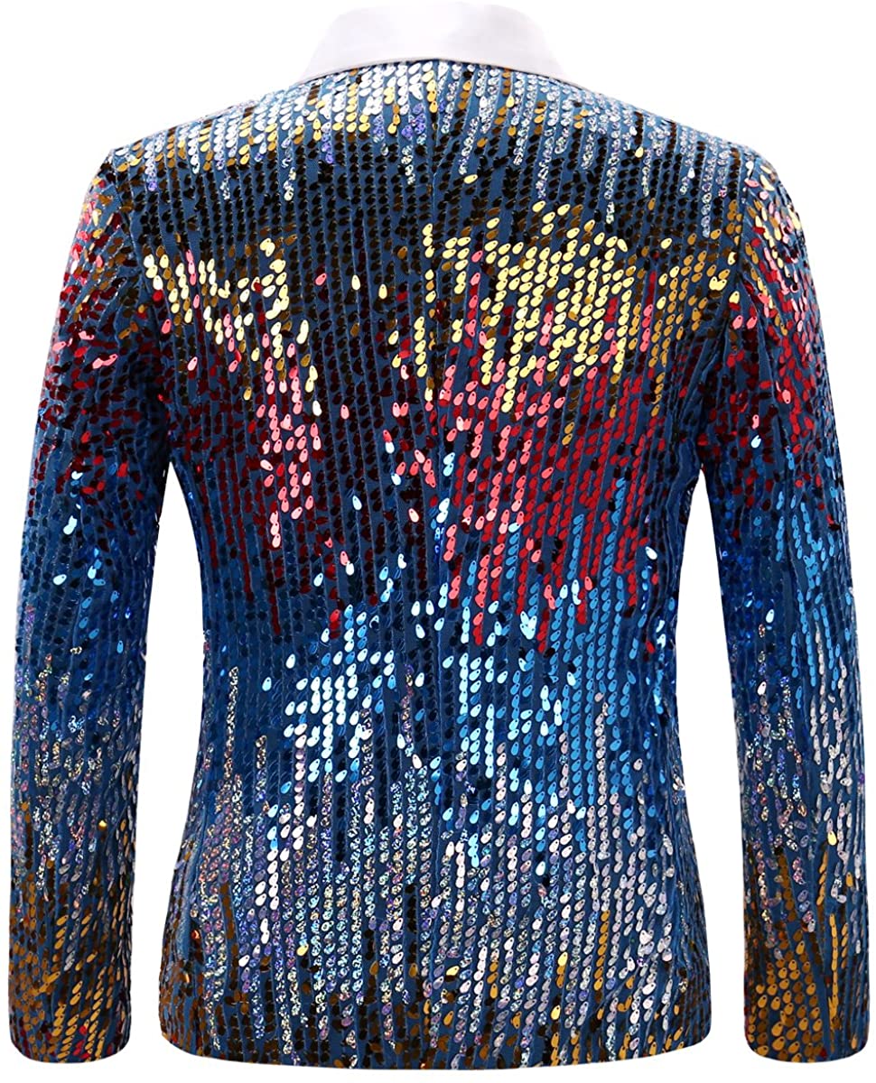 Home All products Men's Full Sequin Gradient Multi-colo...